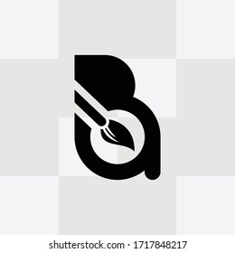 Paint Letter B Logo Template Design Stock Vector (Royalty Free ...