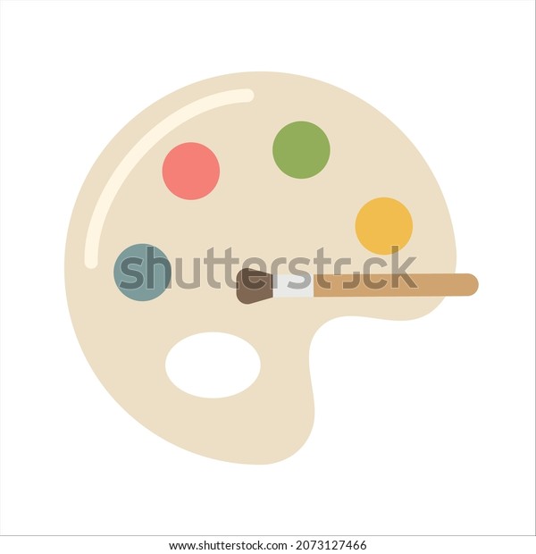 Paint Palette Vector Illustration Cartoon Style Stock Vector (Royalty ...