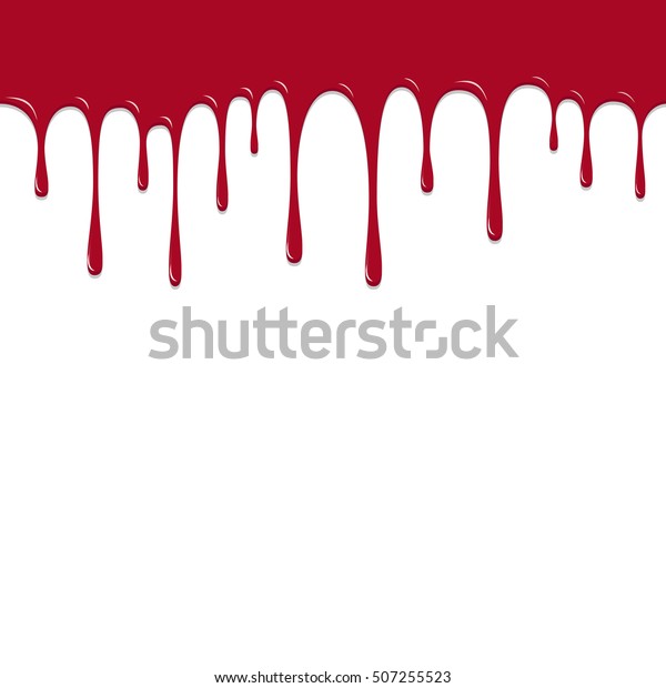 Paint Red Color Dripping Color Droping Stock Vector (Royalty Free ...