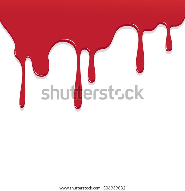 Paint Red Color Dripping Color Dropping Stock Vector (Royalty Free ...