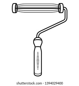 Paint Roller Frame Vector Outline Icon Stock Vector (Royalty Free ...