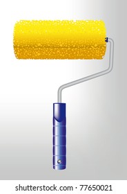 Paint Roller Porous Polymer Polyurethane Vector: стоковая векторная ...