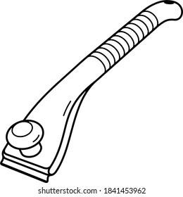 Paint Scraper Vector Outline Illustration Stock Vector (Royalty Free ...