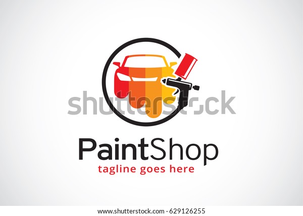 Paint Shop Logo Template Design Vector: เวกเตอร์สต็อก (ปลอดค่าลิขสิทธิ์ ...