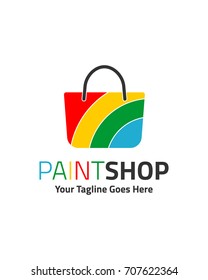 Paint Shop Logo Template Vector Stock Vector (Royalty Free) 707622364