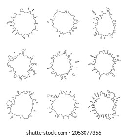 Paint Splash Drop Splash Set Different Stock Vector (Royalty Free ...
