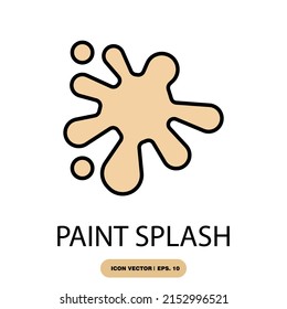 Paint Splash Icons Symbol Vector Elements Stock Vector (Royalty Free ...
