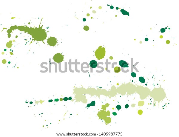 Paint Splatter Background Green Ink Splash Stock Vector (Royalty Free ...