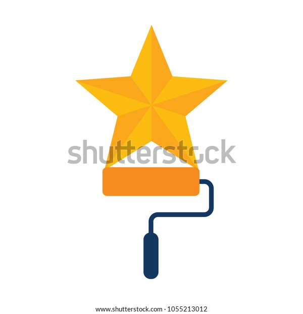 Paint Star Logo Icon Design Stock Vector (Royalty Free) 1055213012 ...