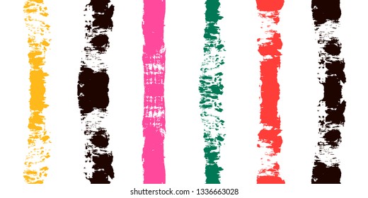 Paint Stripe Seamless Pattern Colorful Vector Stock Vector (Royalty ...