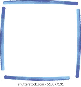 Paint Stroke Frame Isolated On White Stock Vector (Royalty Free ...
