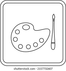 Paint Tray Brush On White Background Stock Vector (Royalty Free ...