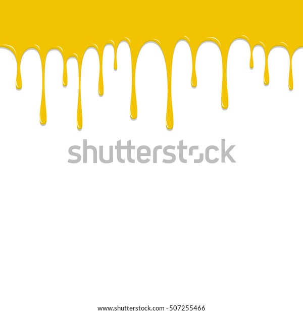Paint Yellow Color Dripping Color Droping: vector de stock (libre de ...