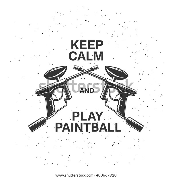 Paintball Related Poster Two Crossed Guns Stock Vector (Royalty Free ...