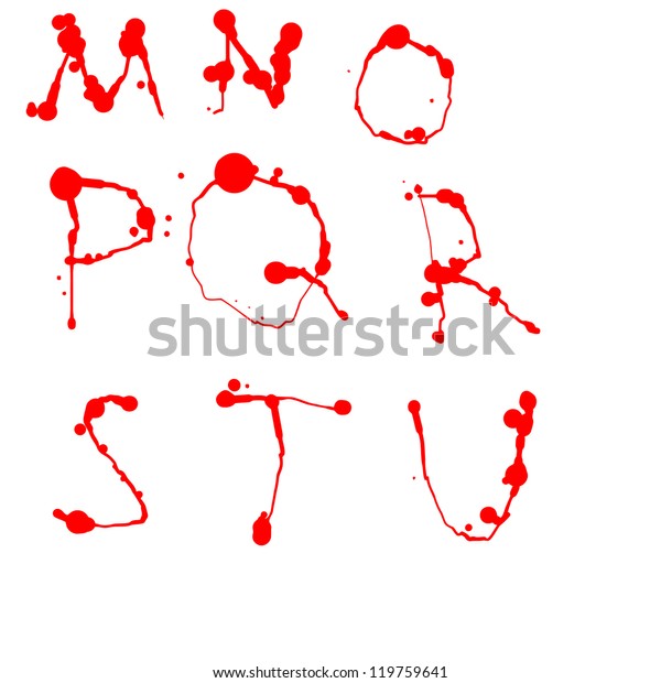 Paintbrush Alphabet Vector Stock Vector (Royalty Free) 119759641 ...