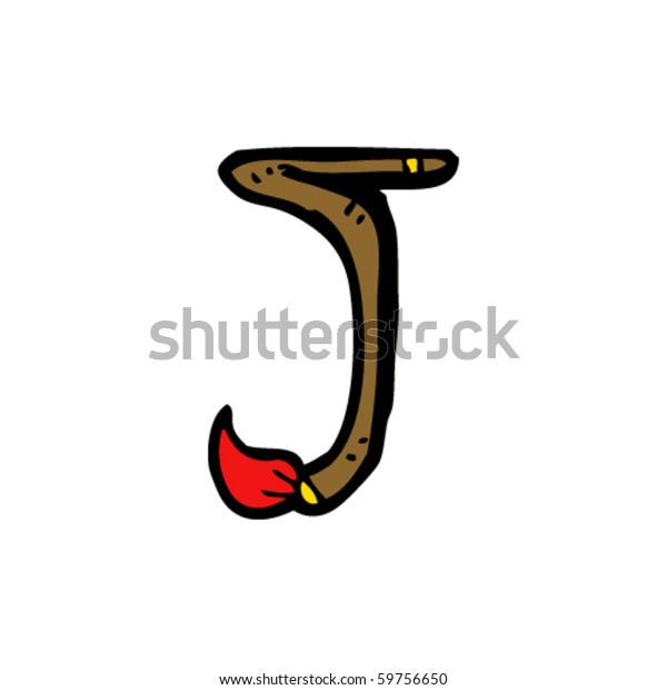 Paintbrush Letter J Cartoon Stock Vector (Royalty Free) 59756650 ...