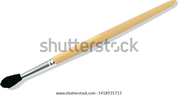 Paintbrush Realistic Realistic Vector Illustration Stock Vector ...
