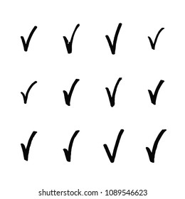 Painted Check Mark Isolated On White Stock Vector (Royalty Free ...