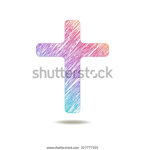 Painted Cross Logo Colors Rainbow Stock Vector (Royalty Free) 327777101 ...