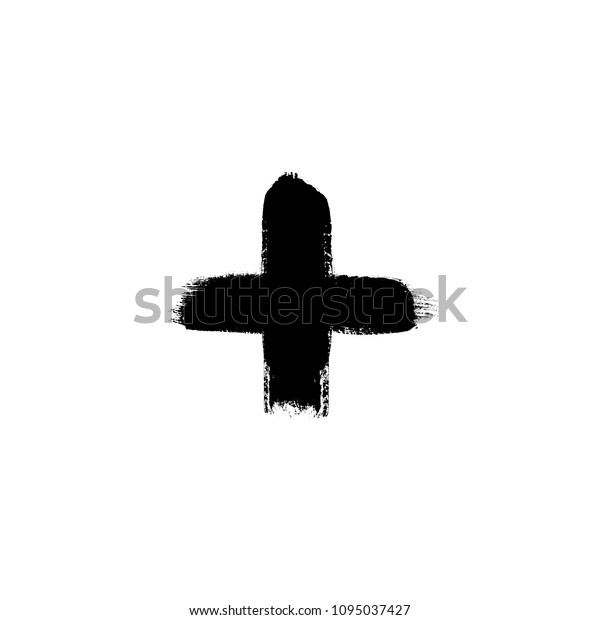 Painted Digits Symbols Plus Stock Vector (Royalty Free) 1095037427 ...