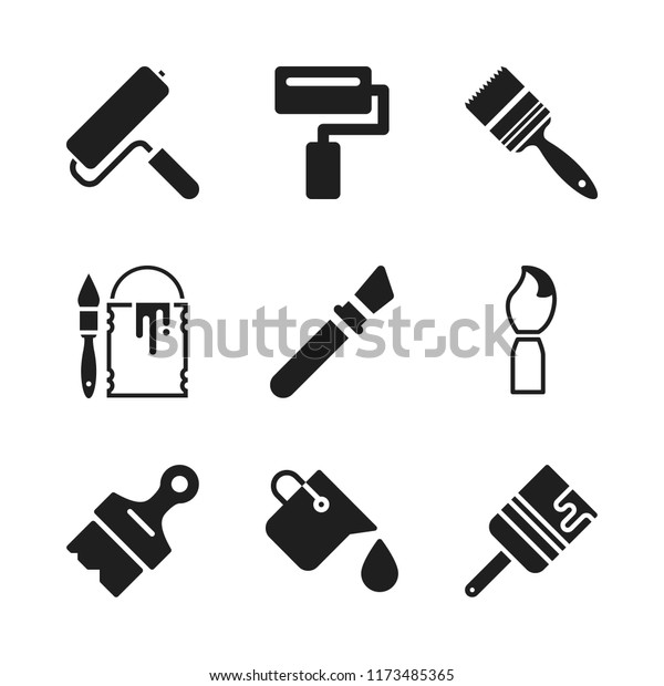 Painter Icon 9 Painter Vector Icons Stock Vector (Royalty Free) 1173485365