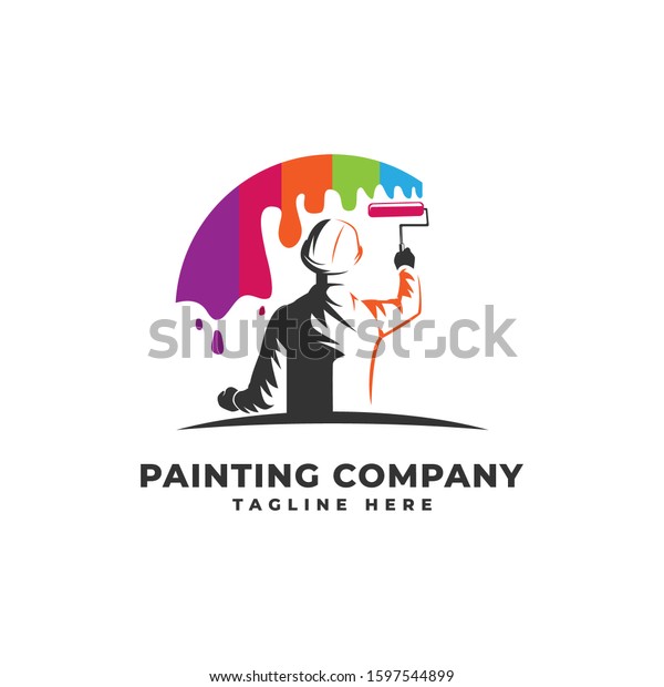 Painting Rainbow Color Logo Vector Icon Stock Vector (Royalty Free ...