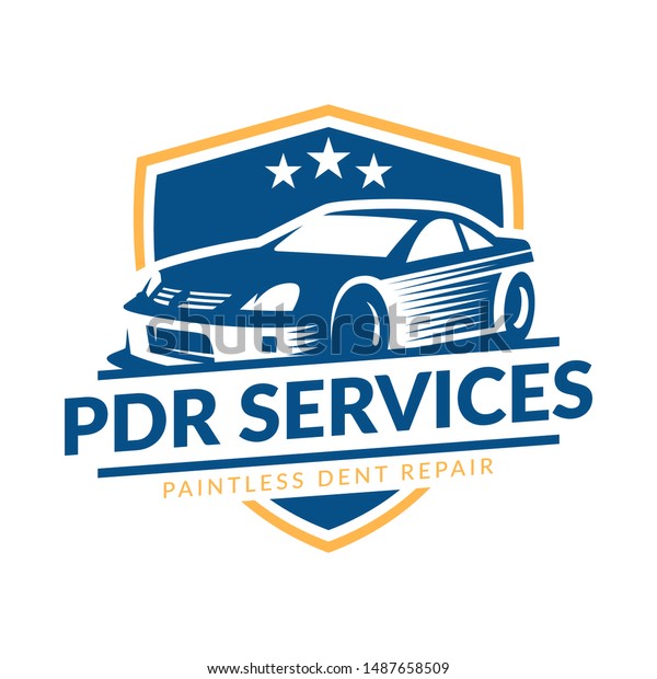Paintless Dent Repair Logo Pdr Service Stock Vector (Royalty Free ...