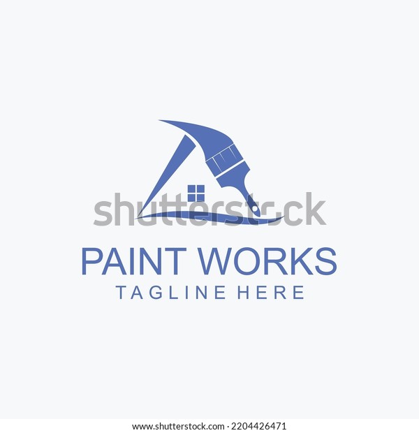 Paintwork Logo Design Icon Tamplate Stock Vector (Royalty Free ...