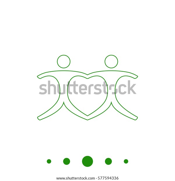 Pair Outline Vector Icon Contour Line Stock Vector (Royalty Free ...