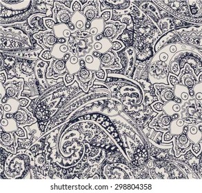 Paisley Floral Seamless Repeating Pattern Design Stock Vector (Royalty ...