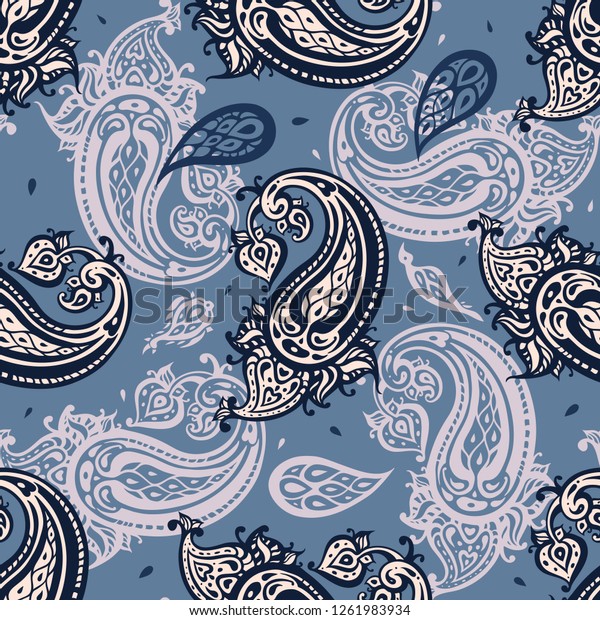 Paisley Hand Drawn Pattern Beautiful Boho Stock Vector (Royalty Free ...