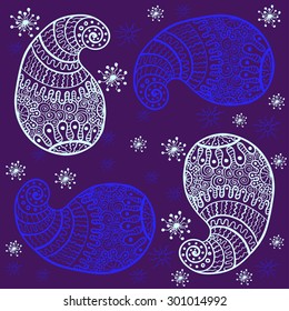 Paisley Stars Vector Stock Vector (Royalty Free) 301015001