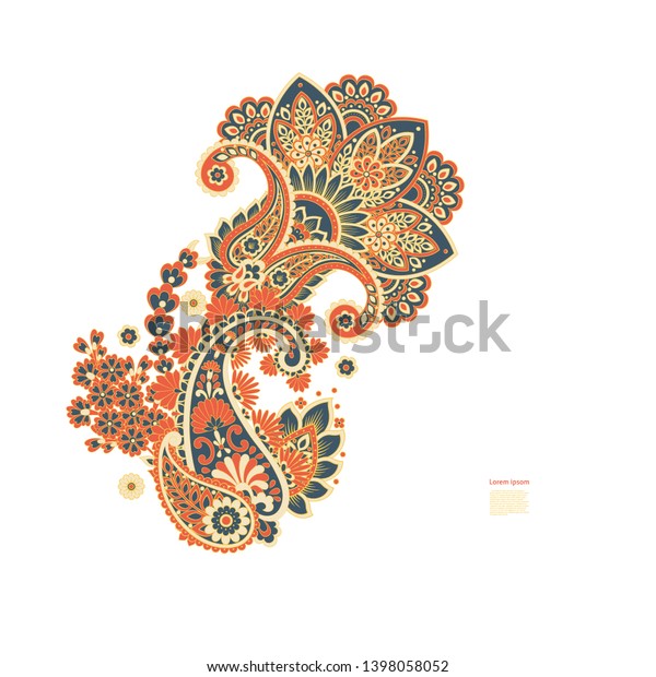 Paisley Vector Pattern Fantastic Flower Leaves Stock Vector (Royalty ...