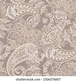 Paisley Floral Seamless Vector Pattern Stock Vector (Royalty Free ...