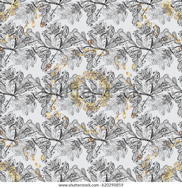 Paisleys Elegant Floral Vector Seamless Pattern Stock Vector (Royalty ...