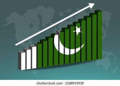 Pakistan 3d Bar Chart Graph Vector Stock Vector (Royalty Free ...