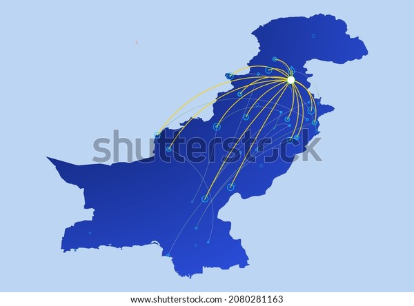 Pakistan Concept Map Illustration Pakistan Internet Stock Vector ...