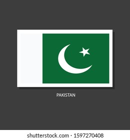 Pakistan Flag Vector Square Icon Stock Vector (Royalty Free) 1597270408 ...