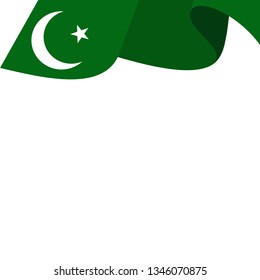Pakistan Frame Design Template Image Crescent Stock Vector (Royalty ...