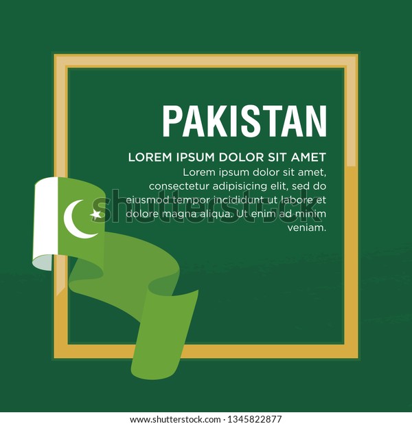 Pakistan Frame Green Flag Theme Vector Stock Vector (Royalty Free ...