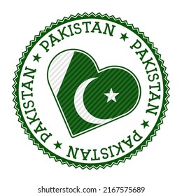 Pakistan Heart Badge Vector Logo Pakistan Stock Vector (Royalty Free ...