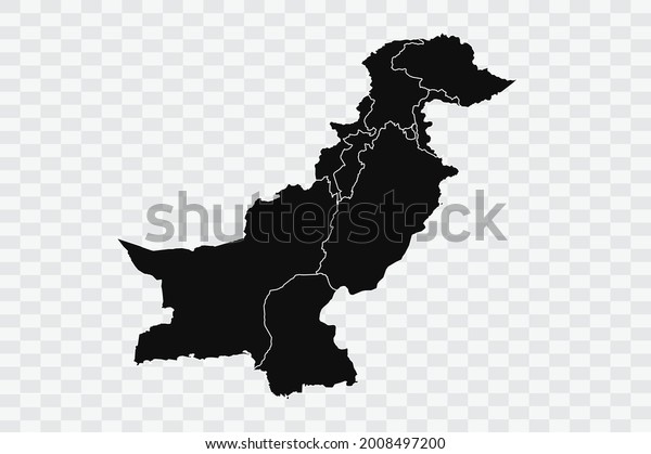 Pakistan Map Black Color On Backgound Stock Vector (Royalty Free ...