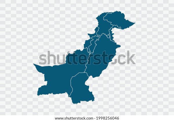 Pakistan Map Blue Color On Backgound Stock Vector (Royalty Free ...