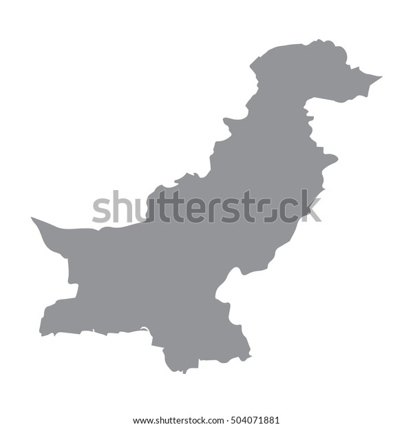 Pakistan Map Gray On White Background Stock Vector (Royalty Free ...