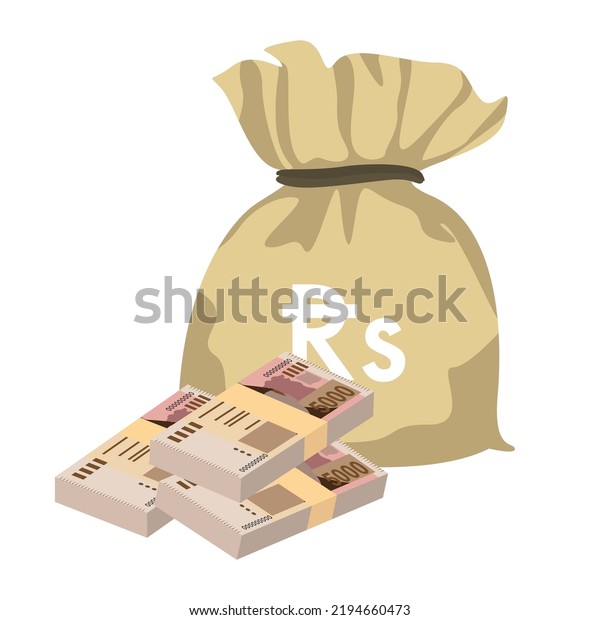 Pakistan Rupee Vector Illustration Pakistani Money Stock Vector ...