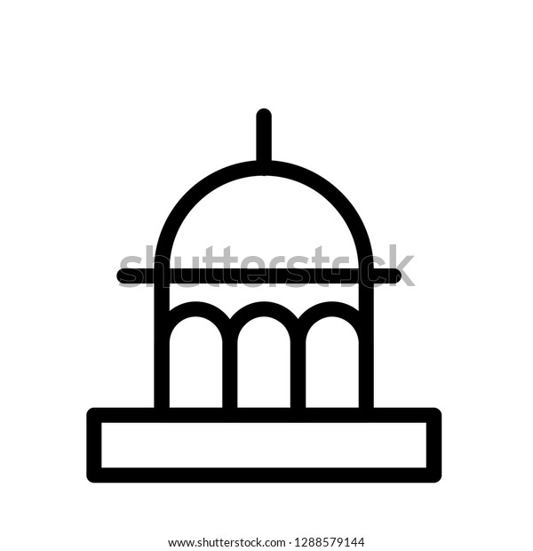 Palace Outline Icon Vector Isolated Illustration Stock Vector (Royalty ...