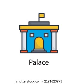 Palace Vector Filled Outline Icon Design Stock Vector (Royalty Free ...