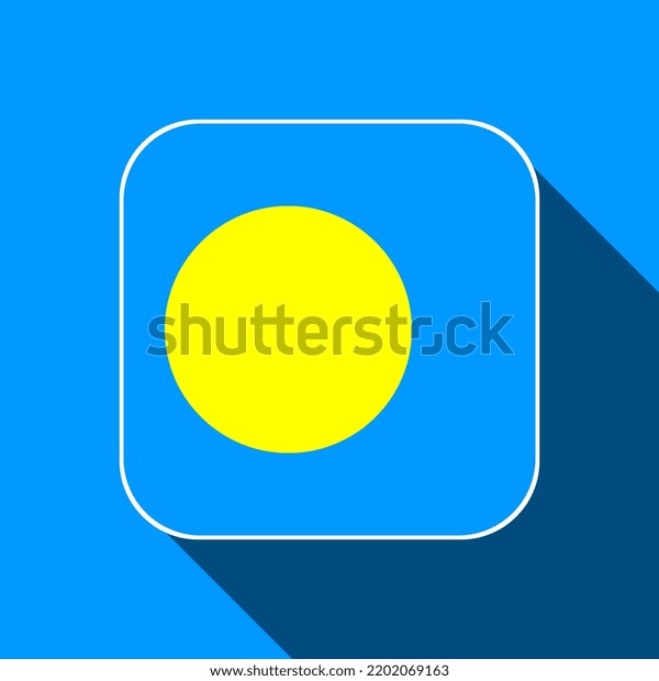 Palau Flag Official Colors Vector Illustration Stock Vector (Royalty ...