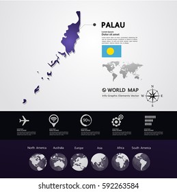 Palau Map Vector Illustration Stock Vector (Royalty Free) 592263584 ...