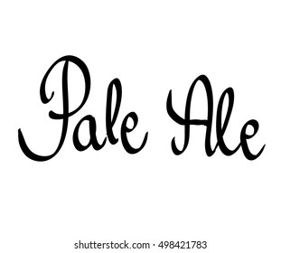 Pale Ale Beer Lettering Vector: vector de stock (libre de regalías ...